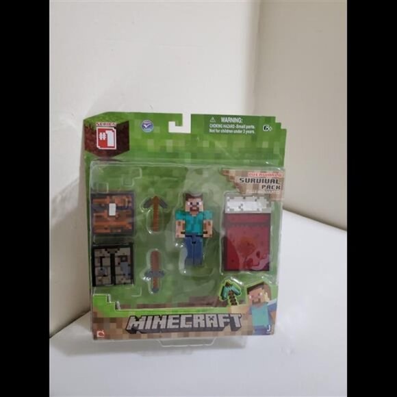 Toys | Minecraft Overworld Survival Pack Steve Series 1 Action Figure ...